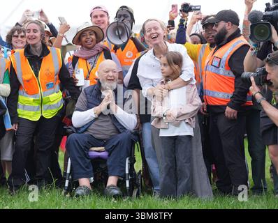 Organiser Emily Eavis and her father, co-founder Sir Michael Eavis ...