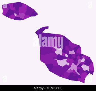 Malta map. Blank vector map of the island. Borders of Malta for your ...