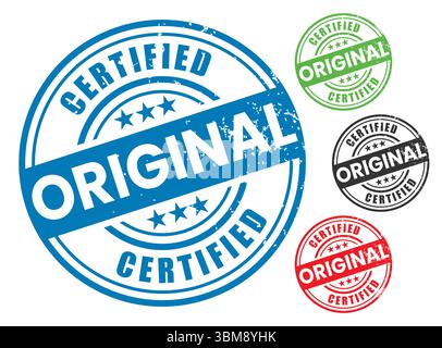 Certified Original Grunge Stamp Authentic Product Seal Badge Collection ...
