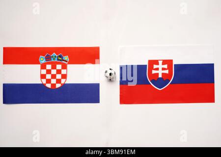 Croatia vs Slovakia, Football match with national flags Stock Photo - Alamy