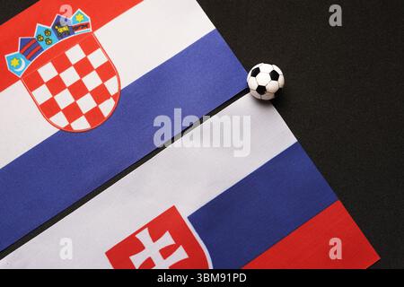 Croatia vs Slovakia, Football match with national flags Stock Photo - Alamy