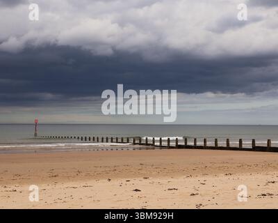 Atmospheric Redcar beach landscape Stock Photo - Alamy