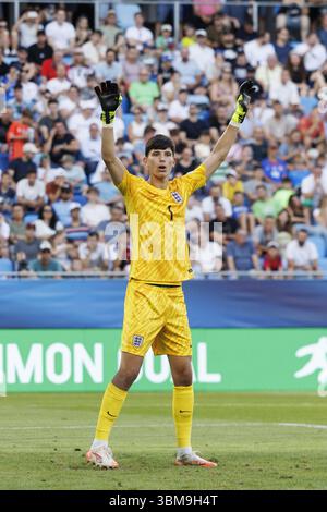 BRATISLAVA - England U21 goalkeeper James Beadle at the National ...