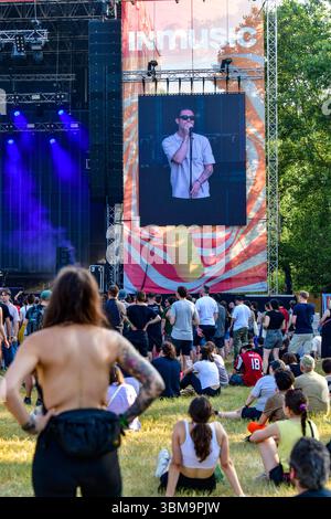 Croatia, Zagreb, 250625. Performance of the irish post-punk band The Murder Capital on the third ...