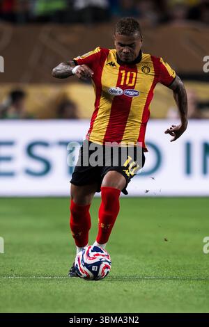 Esperance de Tunis' Yan Sasse reacts during the Club World Cup Group D ...