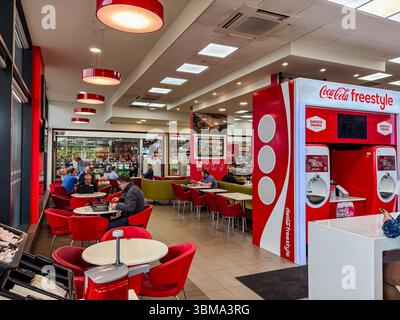Barack Obama Plaza interior in Ireland, showing a busy food court area ...