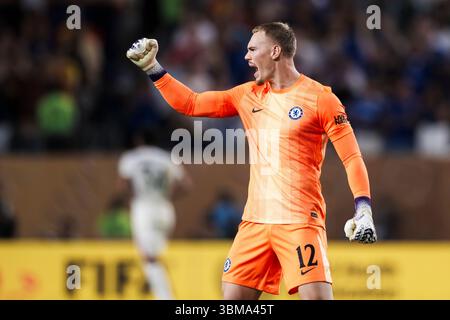 Robert Sanchez of Chelsea FC celebrates during the FIFA Club World Cup ...