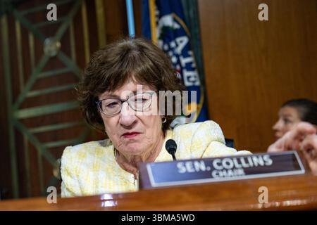 Senate Appropriations Committee Chair Susan Collins (R-Maine) arrives ...