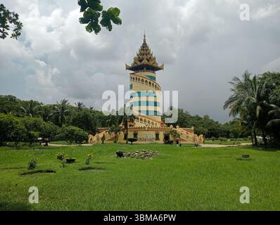 A Burmese tower in Yangon, Myanmar Stock Photo - Alamy