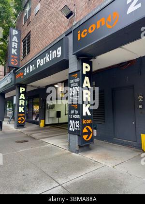 the facade of the 24-hour parking building Stock Photo - Alamy