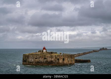Fort de l'Ouest Port in Cherbourg-en-Cotentin, Manche, Normandy, France ...