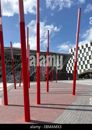 Red Sticks is a public art sculpture by David Godbold located outside ...