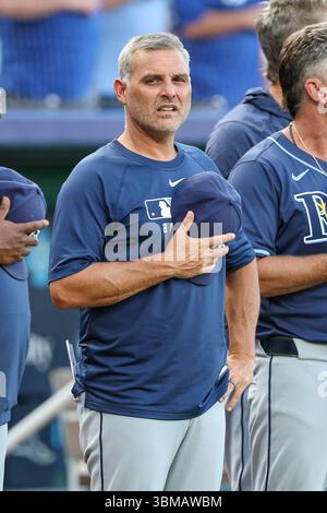 Tampa Bay Rays manager Kevin Cash before a baseball game against the ...