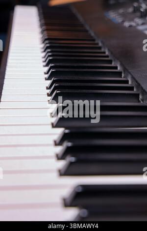 piano keyboards close up piano Stock Photo - Alamy