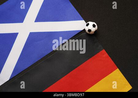 Scotland vs Germany, Football match with national flags Stock Photo - Alamy