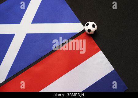 Scotland vs Netherlands, Football match with national flags Stock Photo ...