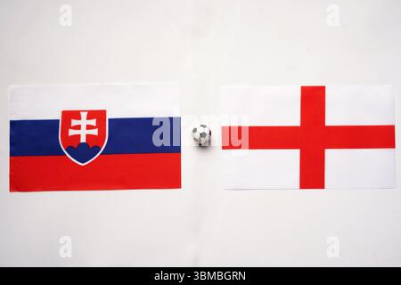 Slovakia vs England, Football match with national flags Stock Photo - Alamy