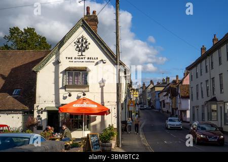 A charming street scene in Saffron Walden, Essex, England, showcasing ...