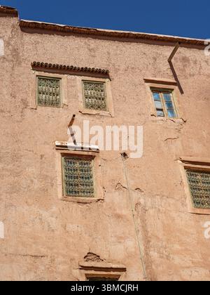 Morocco, 25 May 2025. Traditional Moroccan village built with earth ...