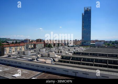 turin lingotto old industrial building detail Stock Photo - Alamy
