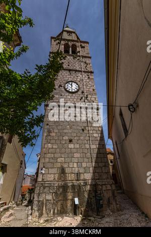 The beach in Vrbnik town on Krk Island, Croatia Stock Photo - Alamy