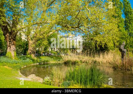 France, Paris, Batignolles Square Stock Photo - Alamy
