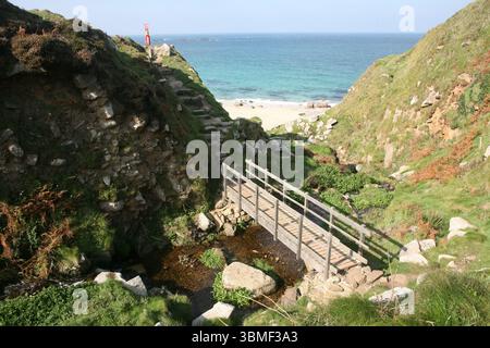 Pendeen Cove (Boat Cove) Cornwall on the Cornish Coast is a sheltered ...
