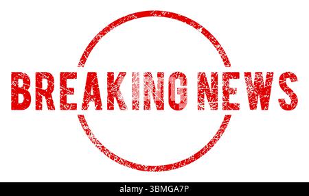 Red Breaking News stamp on white background, banner design Stock Photo ...