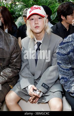 HWIMIN attends AMIRI Spring-Summer 2026 runway during Paris Fashion ...