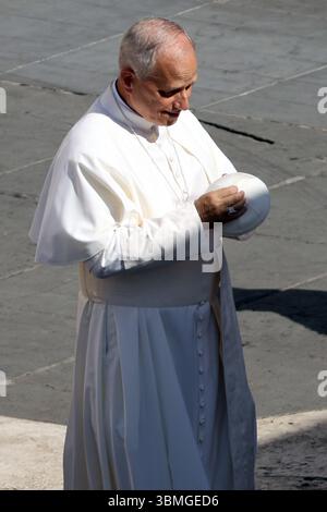 Pope Leo XIV seen during his visit at the Pontifical Lateran University ...