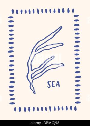 Whimsical hand drawn sea poster Stock Vector Image & Art - Alamy