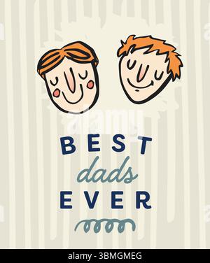 Best dad text on greeting card with bow Stock Photo - Alamy