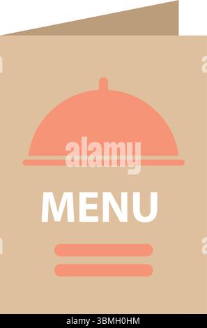 Simple menu colored icon. Vector. Icon with a book for a restaurant and ...