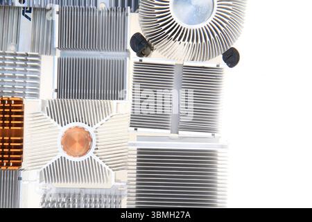 passive cpu coolers as nice technology background Stock Photo - Alamy