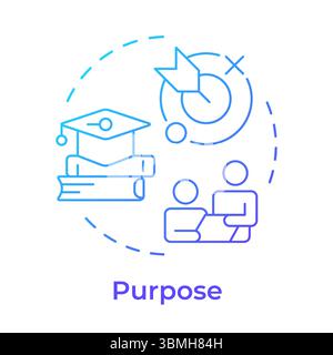 Social purpose business blue gradient concept icon Stock Vector Image ...