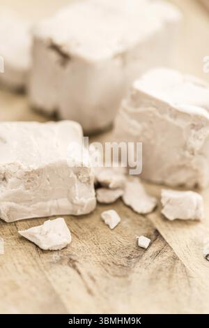 Dice on an old wooden table. Close up. The concept of luck in gambling ...