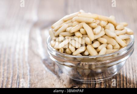Portion of fresh Pine Nuts (detailed close-up shot Stock Photo - Alamy