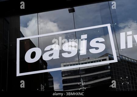 London, UK - June 2025: Oasis band live 25 merchandise shop opens in ...