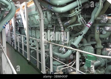Engine compartment of the ship Stock Photo - Alamy