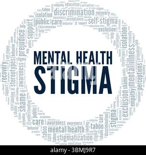 Social stigma word cloud concept. Collage made of words about social ...