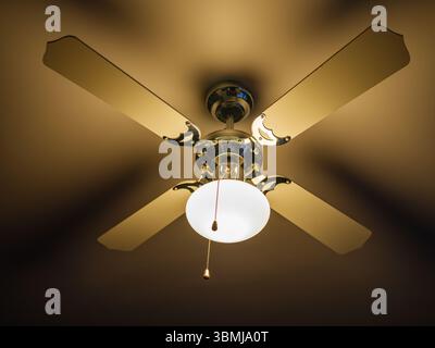 A ceiling fan photographed from below Stock Photo - Alamy