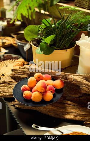 French restaurant table settings with fresh food Stock Photo - Alamy