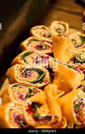French restaurant table settings with fresh food Stock Photo - Alamy