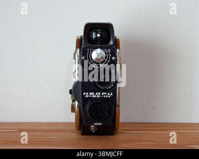 Kvarc vintage Soviet 8mm movie camera used for home filmmaking in the ...