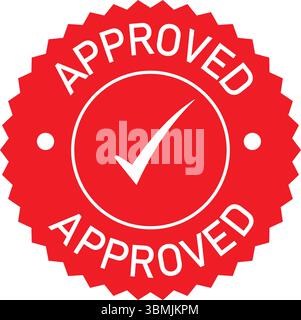Approved Stamp Icon – Circular Seal with Checkmark Symbol – Approved ...