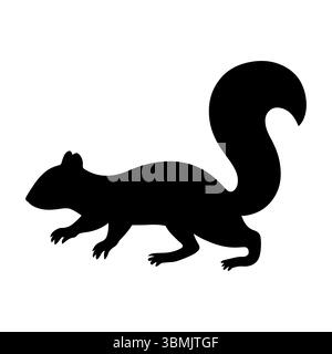 Squirrel silhouette running side view Stock Vector Image & Art - Alamy