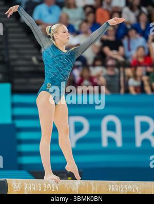 RUBY PASS (AUS) of Australia, competes in the Artistic Gymnastics Women ...