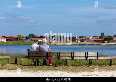 A romantic seat over water for lovers in garden 1 Stock Photo - Alamy