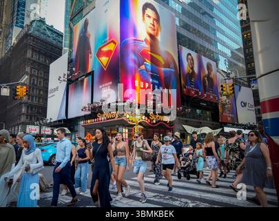 A billboard for the superhero movie, “Superman," is seen in Times ...