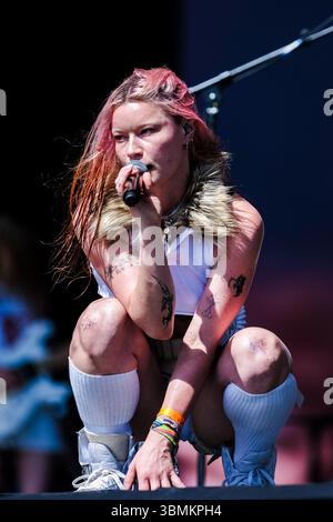 Wet Leg Performing at Glastonbury Festival Friday 27th June 2025 on The ...